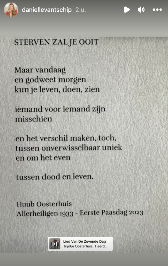 Terminaal zieke Daniëlle van ’t Schip schrijft laatste gedicht over ...